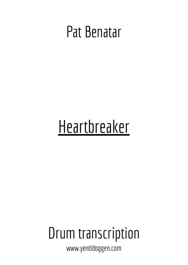 Heartbreaker Pat Benatar Drum Transcription Pdf Download 5936